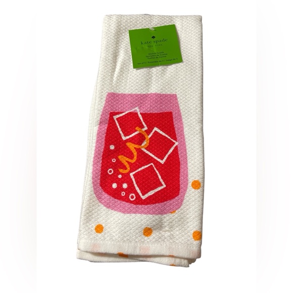 kate spade | Kitchen | Kate Spade Red Pink And White Kitchen Linens ...
